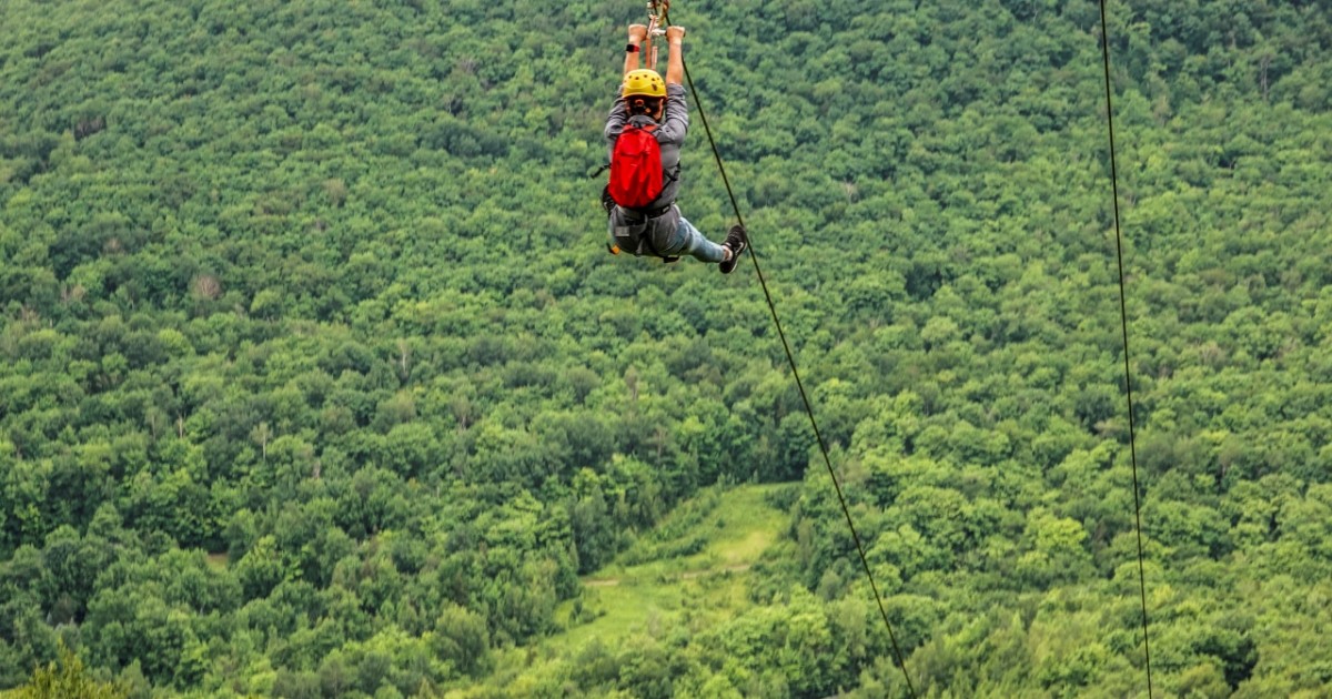 Les tyroliennes du Mont SUTTON - Sutton | Cantons-de-l'Est (Estrie)